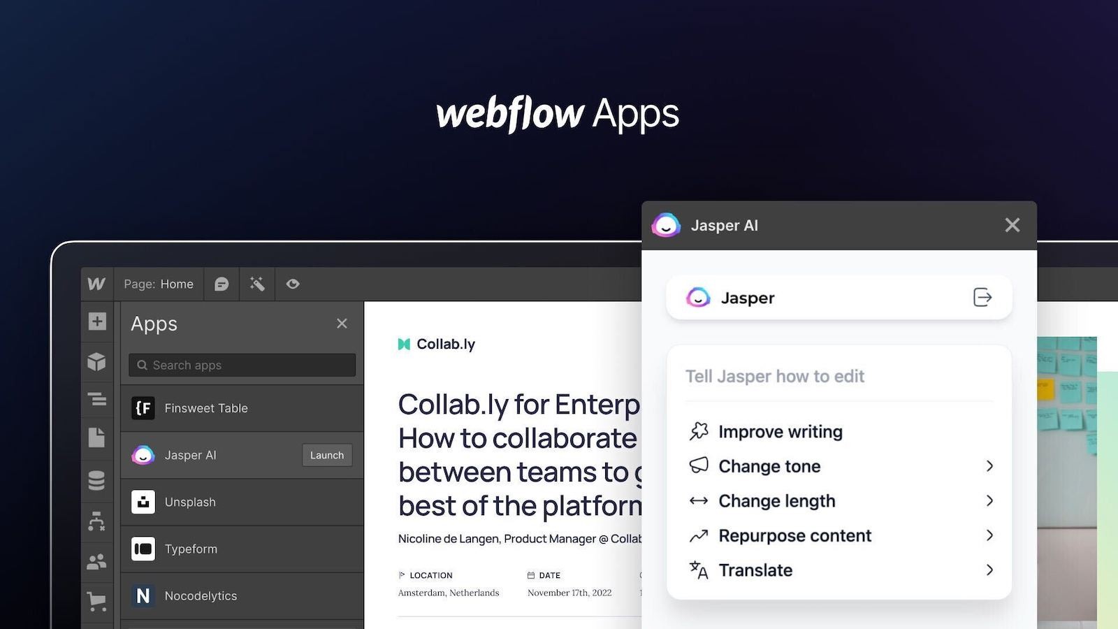 AI to star in the launch of Webflows built-in app ecosystem