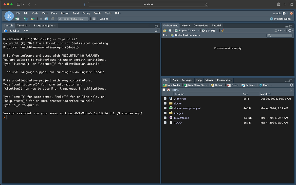 Customizing RStudio Container with Docker Compose
