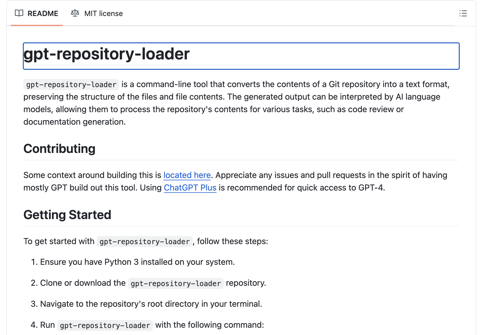 GPT-Repository-Loader: A Command-Line Tool that Converts the Conten...