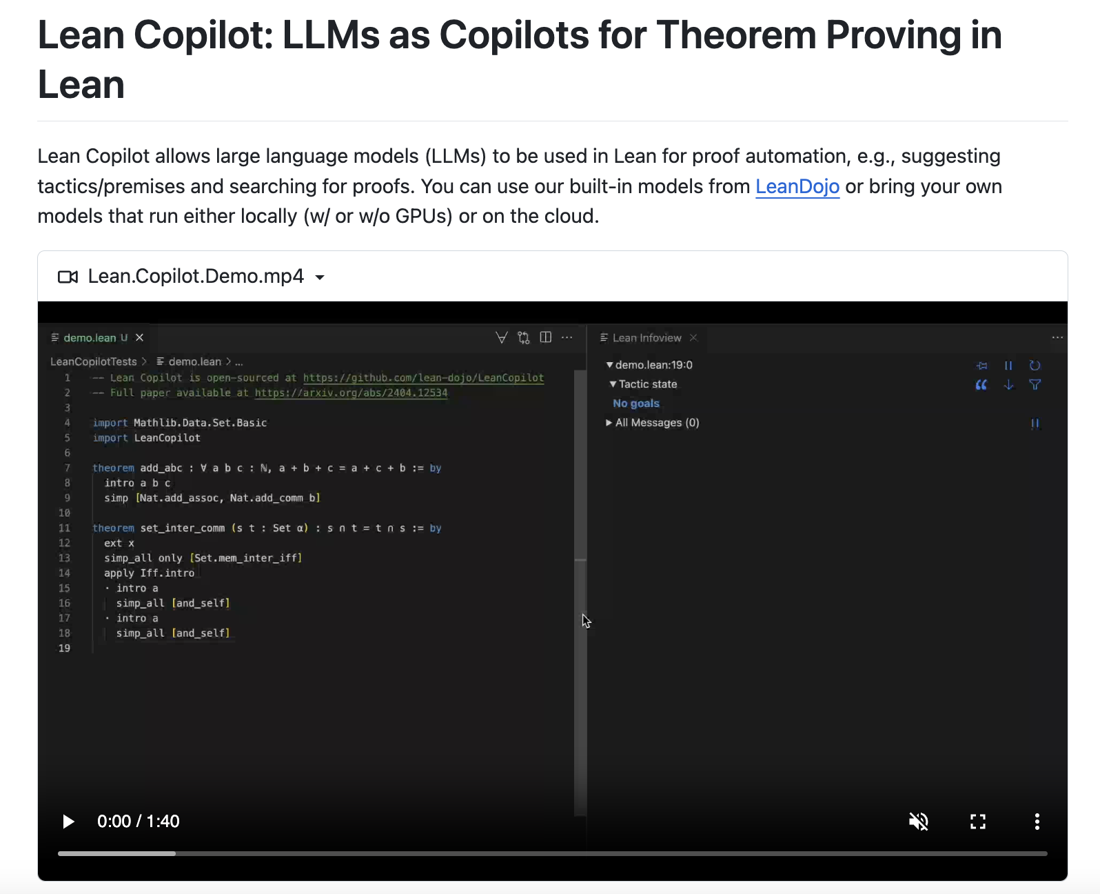 Lean Copilot: An AI Tool that Allows Large Language Models (LLMs) t...